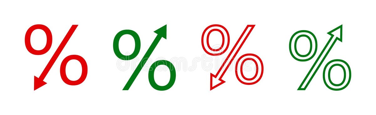 Rise Fall Interest Symbol Percent Stock Illustrations – 106 Rise Fall ...