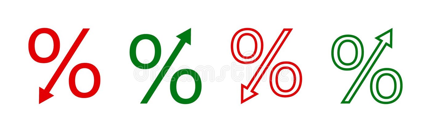 Rise Fall Interest Symbol Percent Stock Illustrations – 106 Rise Fall ...