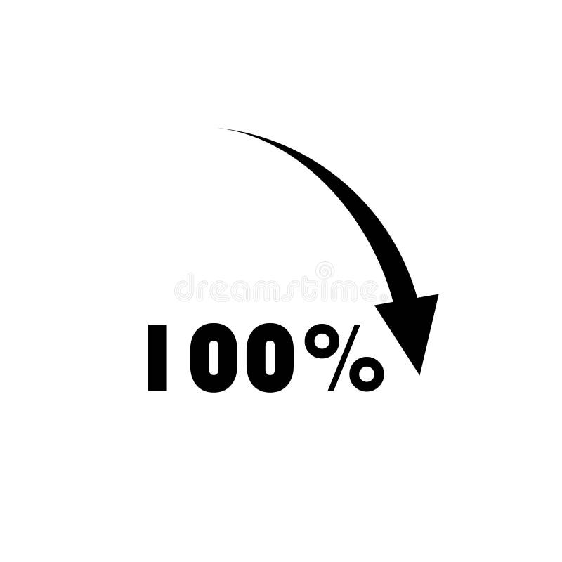 100 Percent Icon Vector Illustration Design Template Stock Vector ...