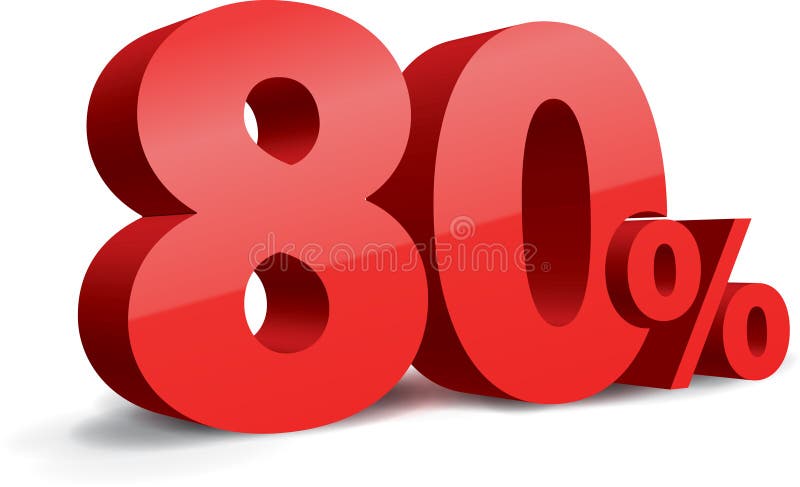 80 percent illustration stock illustration. Illustration of marketing ...