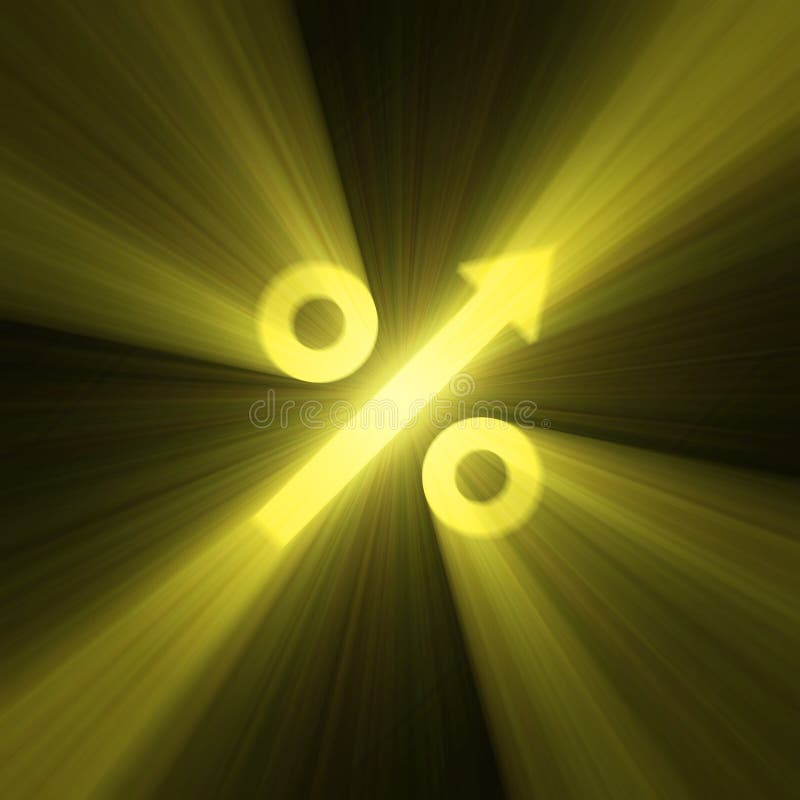 Percent Increase Arrow Up Sign Light Flare Stock Illustration ...
