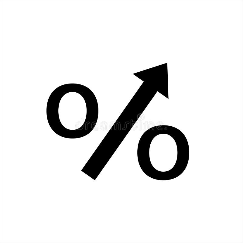 Percent Interest Rate Growth Symbol Vector Stock Illustration ...