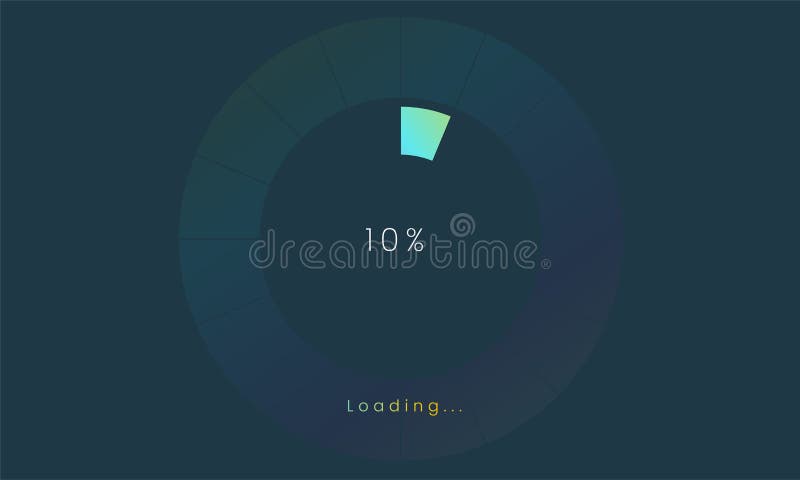 100 Percent Loading User Interface, a Futuristic Loading Icon, Colorful Loading Tap Menu UI, Use ...