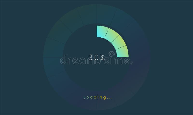 30 Percent Loading User Interface A Futuristic Loading Icon Colorful Loading Tap Menu Ui Use