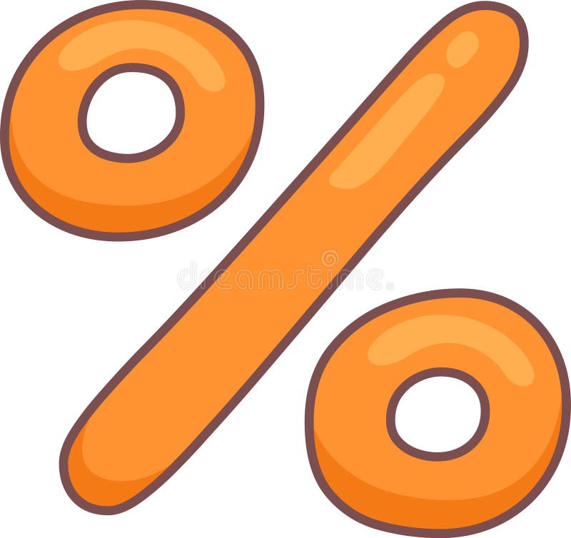 Percent Math Symbol stock vector. Illustration of school - 290756117