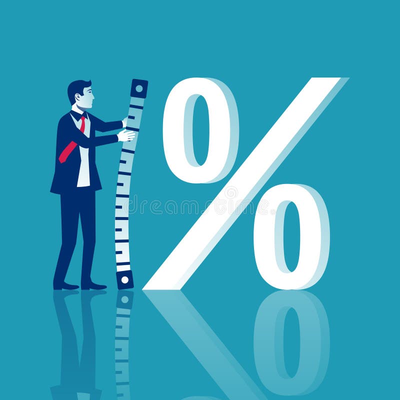 Percent Measurement. Young Businessman Measuring Percent Sign Stock ... Percent Measurement. Young Businessman Measuring Percent Sign Stock ...