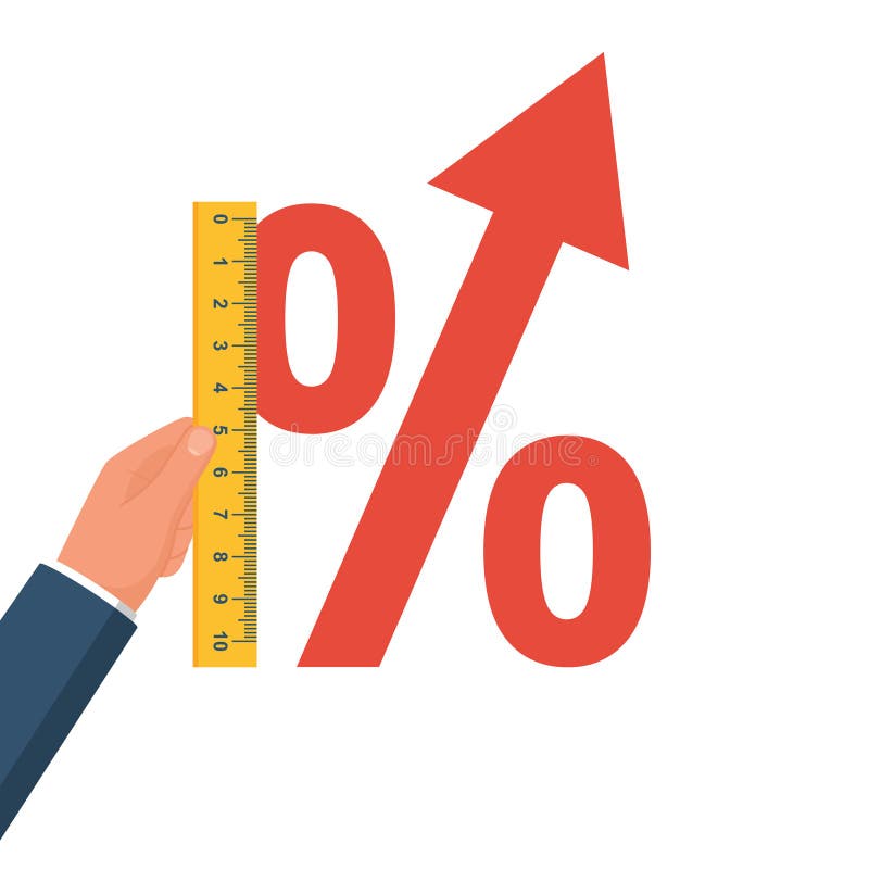 Percent Measurement. Young Businessman Measuring Percent Sign Stock ... Percent Measurement. Young Businessman Measuring Percent Sign Stock ...