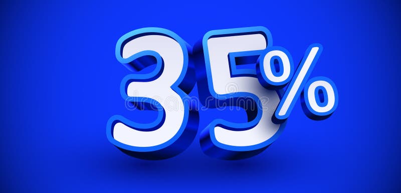 35 Percent Off. 3d Number 35. Sale Banner Stock Vector - Illustration ...