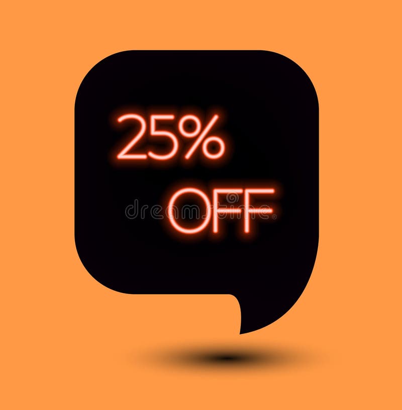 25 Percent Off. Discount Creative Composition. 3d Mega Sale 25 Symbol ...