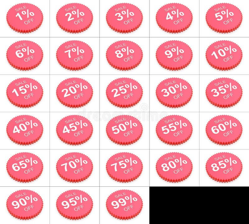 Set of Autumn Discount Tickets, Labels, Stamps... Stock Illustration ...