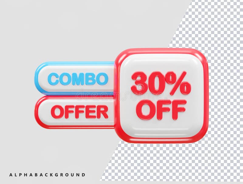 Percent Off Discount Vector Illustration Element 3d Rendering ...