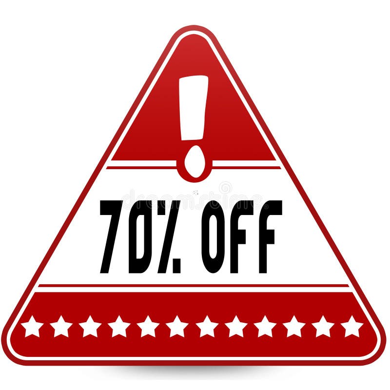70 PERCENT OFF on Red Triangle Road Sign. Stock Illustration ...