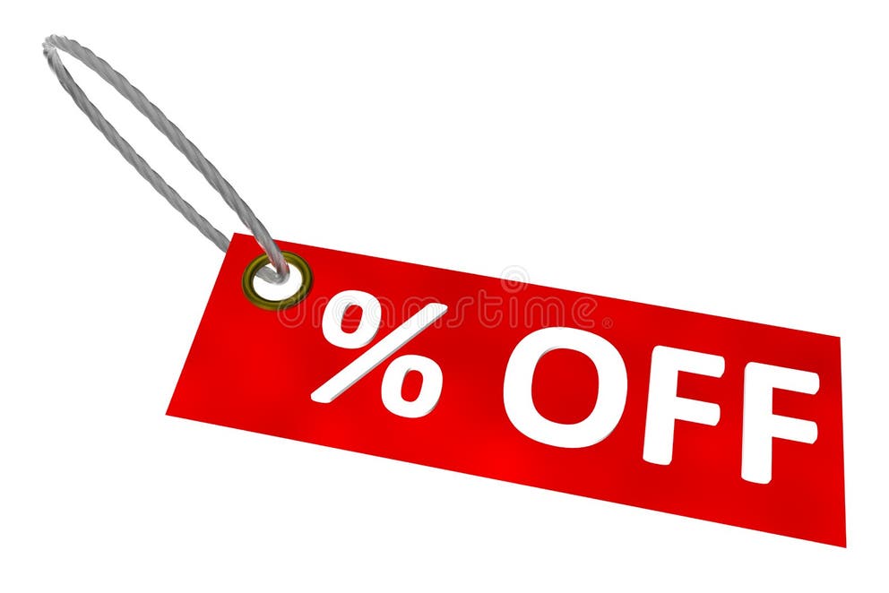 Percent Off Tag stock illustration. Illustration of spend - 6934333