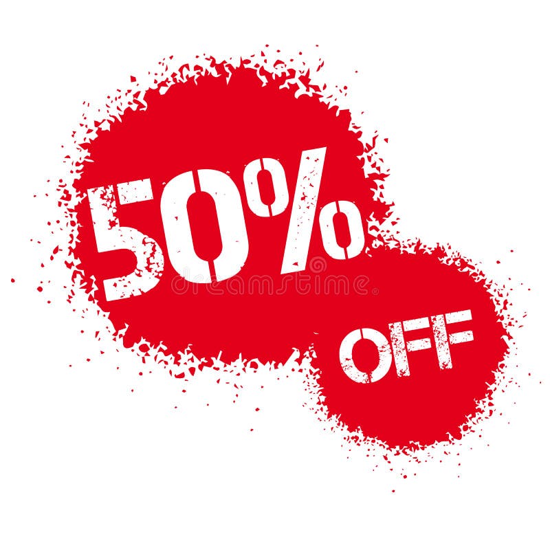 50 Percent Off Tag - Vector Illustration Concept Stock Illustration ...