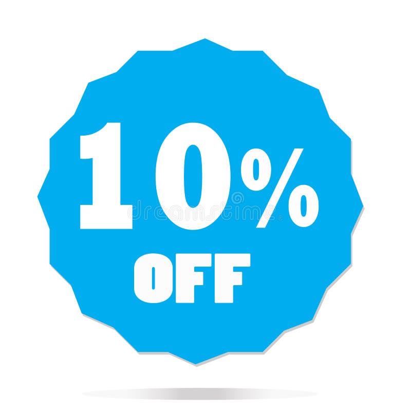 10 Percent Off on White Background. 10 Percent Off Sign Stock Vector ...