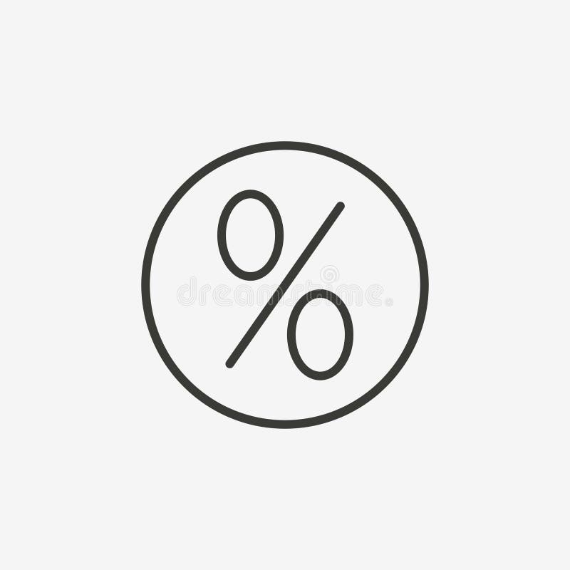 Percent outline icon stock illustration. Illustration of circle - 75325444