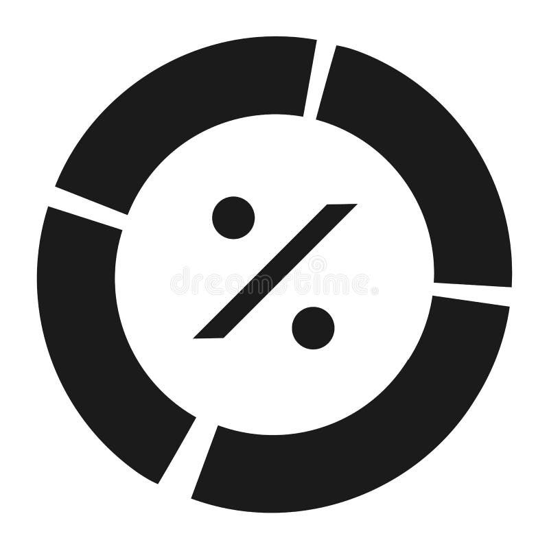 Percent Pie Chart Icon, Simple Style Stock Vector - Illustration of ...