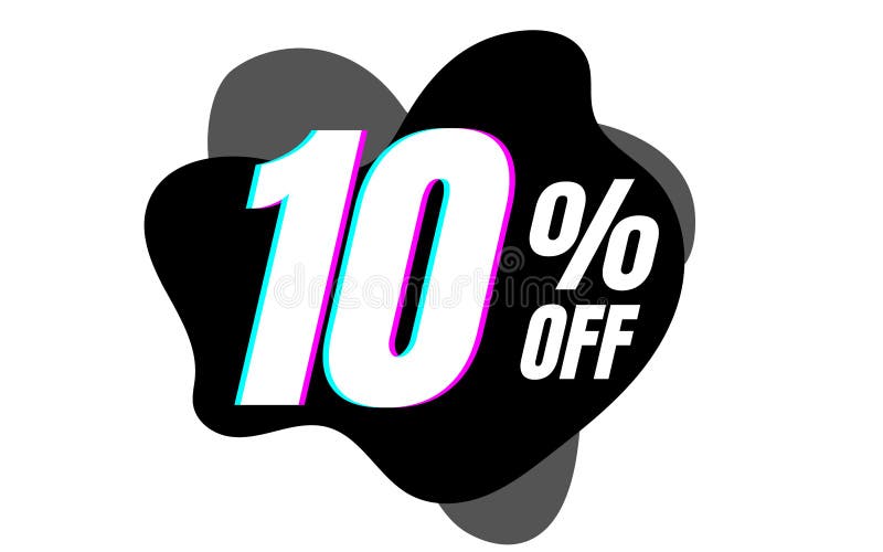 Ten Per Cent Discount 3d Text Banner Background, Symbol Discount, V6 ...