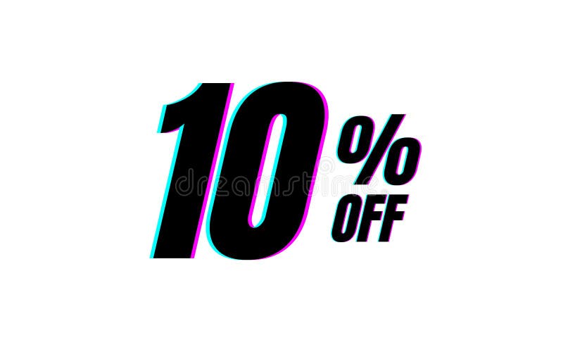 Ten Per Cent Discount 3d Text Banner Background, Symbol Discount, V5 ...