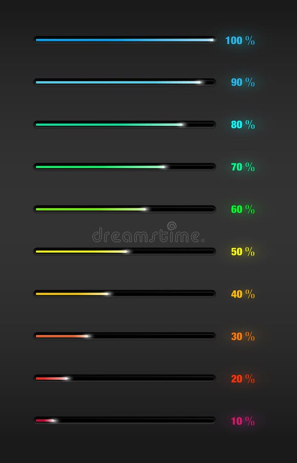 Percent progress bar stock vector. Illustration of number - 31111246