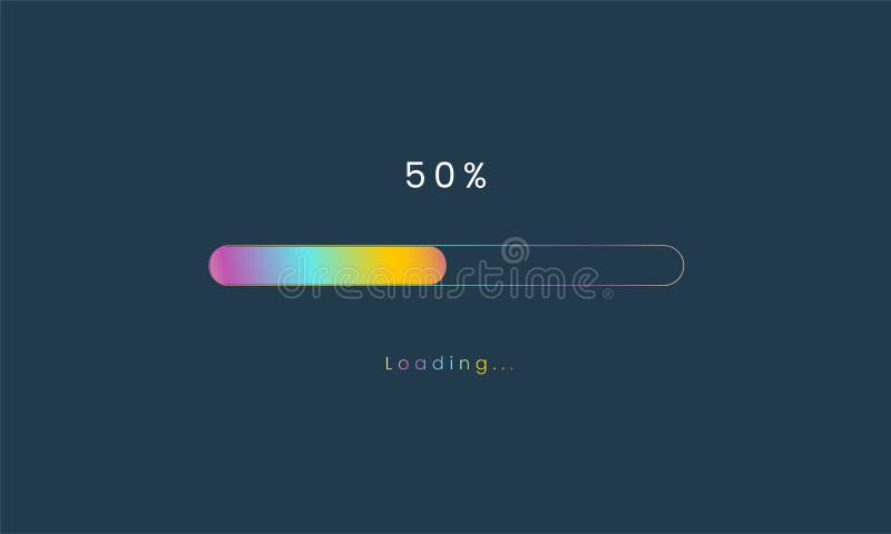 50 Percent Rainbow Loading Bar, Luplouad User Interface, Colorful ... 50 Percent Rainbow Loading Bar, Luplouad User Interface, Colorful ...