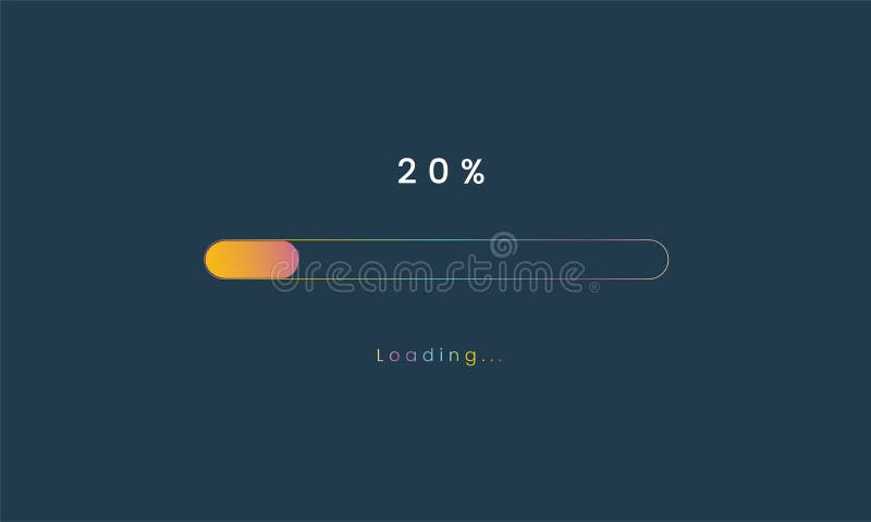 20 Percent Rainbow Loading Bar, Luplouad User Interface, Colorful ...