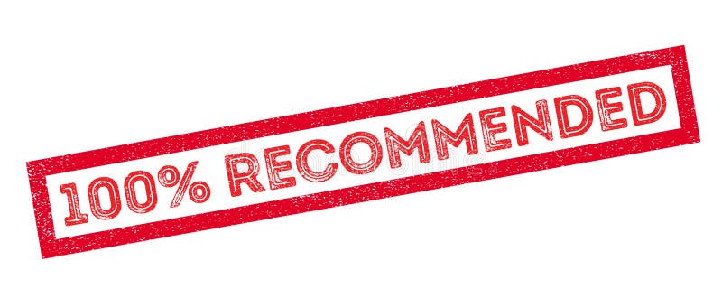 100 Percent Recommended Rubber Stamp Stock Illustration - Illustration ...