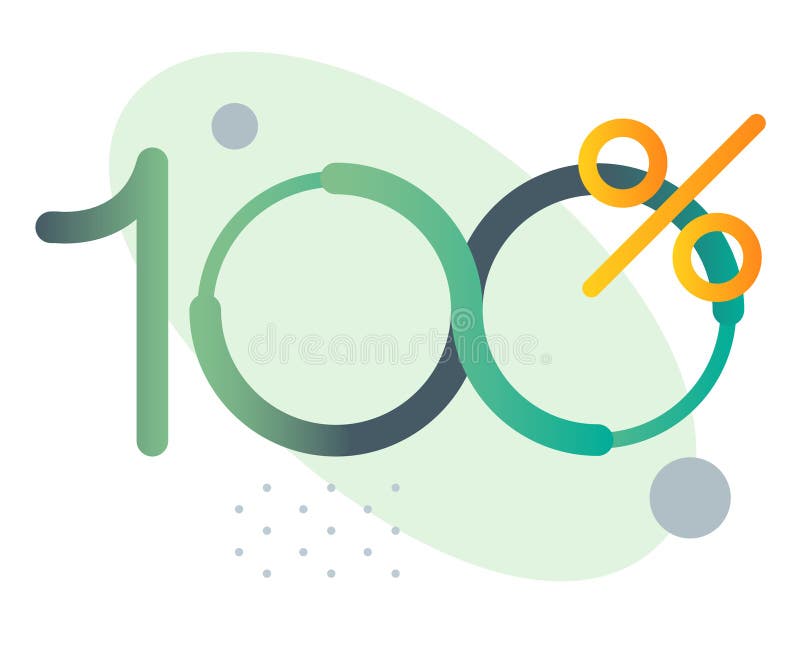100 Percent Result - Illustration Stock Illustration - Illustration of ...