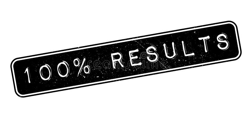 100 Percent Results Rubber Stamp Stock Illustration - Illustration of ...