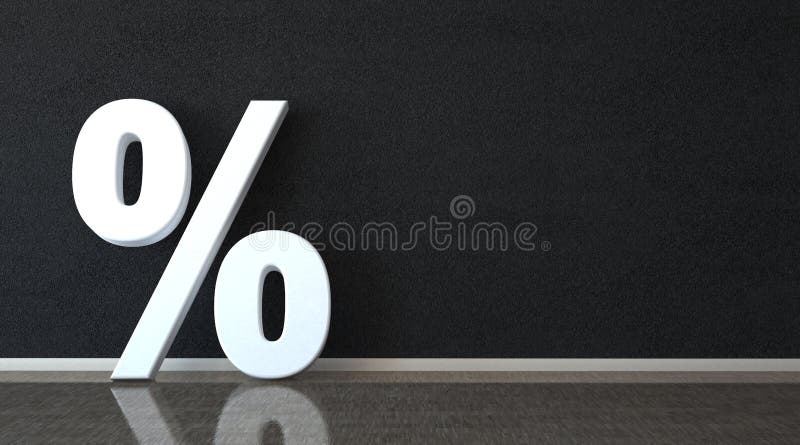 Percent in the Room stock illustration. Illustration of advertise ...