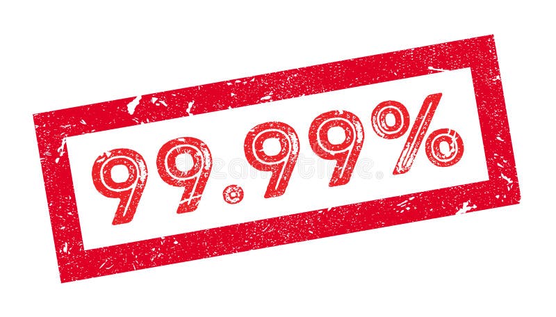 99.99 percent rubber stamp stock illustration. Illustration of sale ...