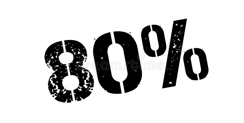 80 percent rubber stamp stock illustration. Illustration of icon - 83189861