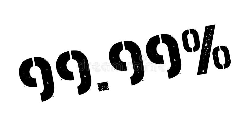 99.99 percent rubber stamp stock illustration. Illustration of retail ...