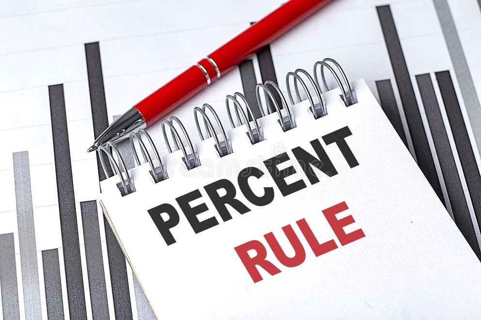 PERCENT RULE Text on Notebook on Chart with Pen Stock Photo - Image of ...