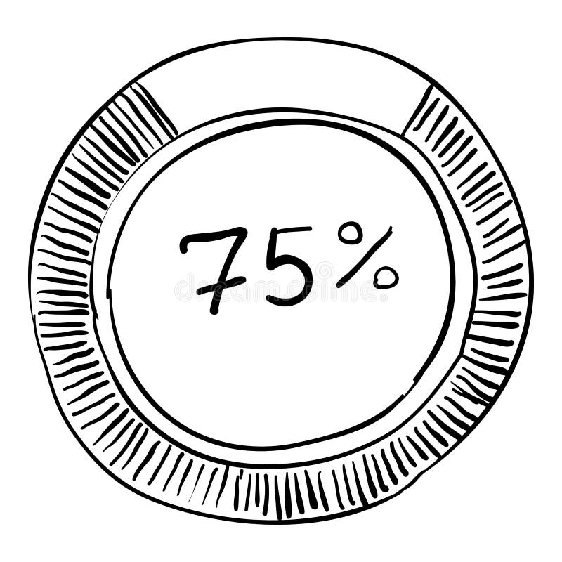Percent Showing Infographics, Hand Drawn Style Stock Vector ...