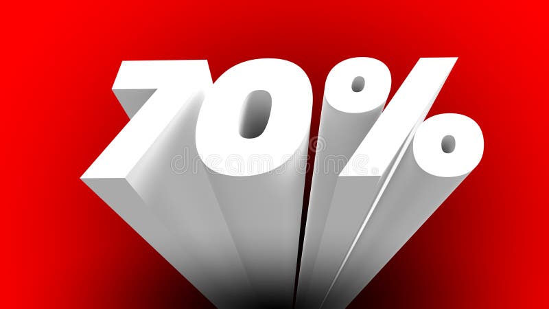 70 percent sign. 3d letter stock illustration. Illustration of insert ...
