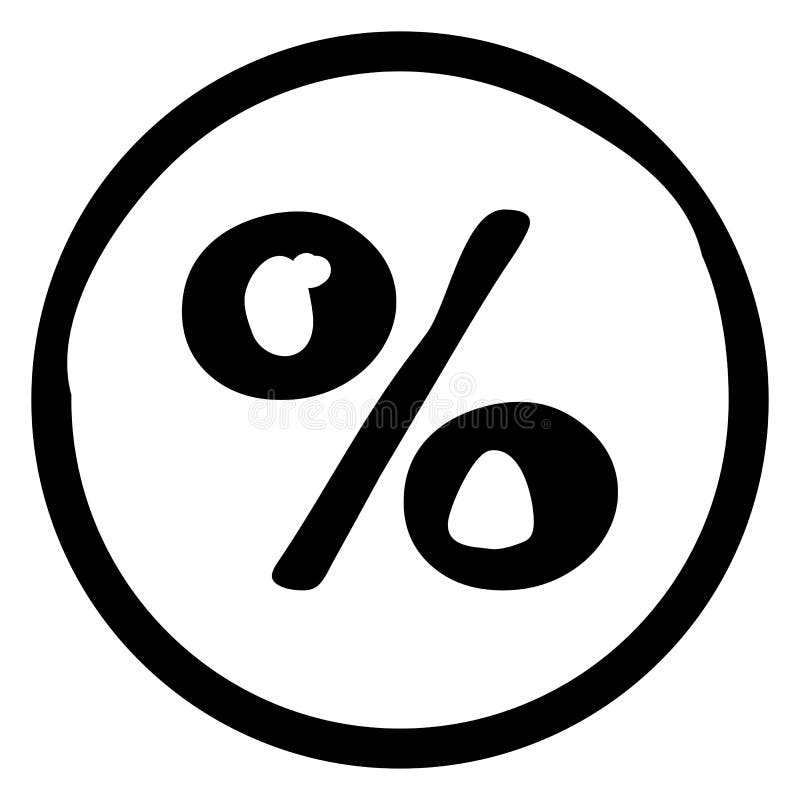 Percent Sign Icon Vector Illustration on White Background Stock Vector ...