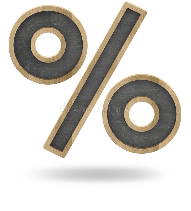 Percent Sign Isolated on White Stock Photo - Image of discount, bold ...