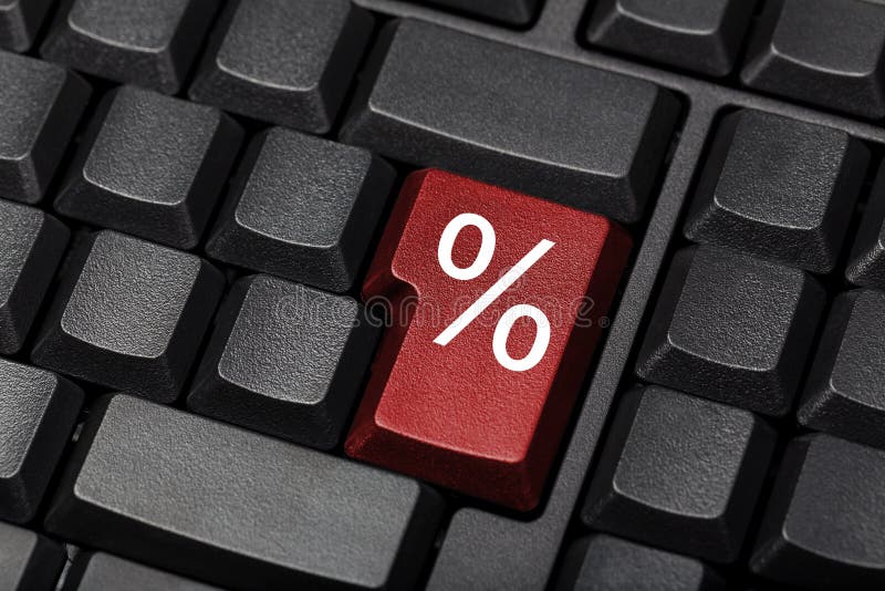 Percent key. stock photo. Image of digital, keyboard, percent - 1774108