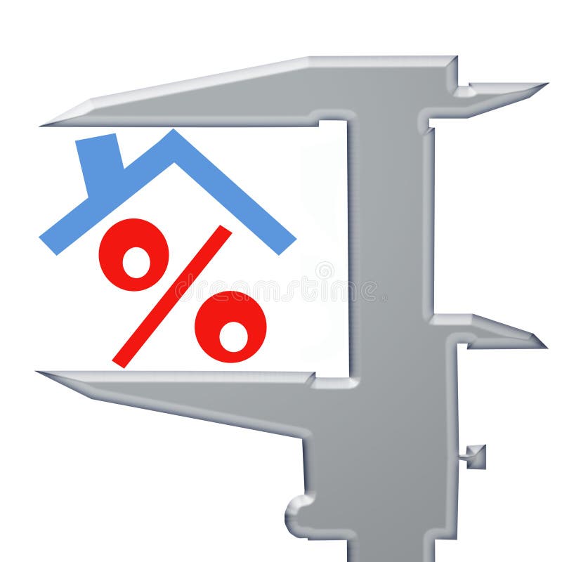 Red Percent Sign on a Background of Money . Stock Illustration ...