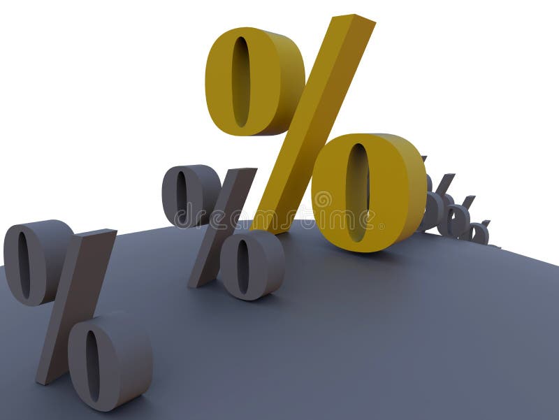 Percent Signs Around a Sphere Stock Illustration - Illustration of ...