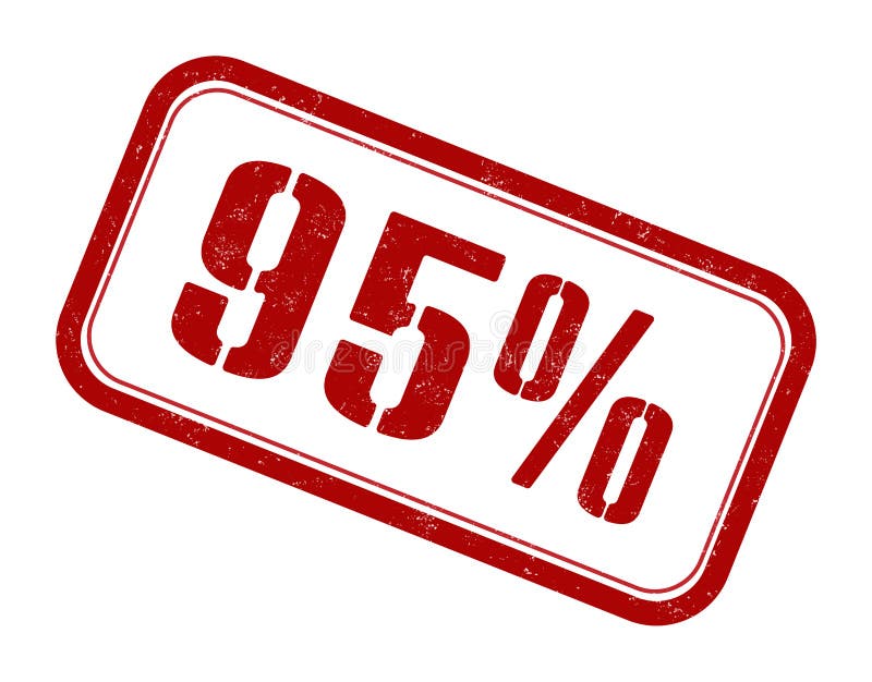 95 Percent. Stamp Impression with Scuff Stock Vector - Illustration of ...