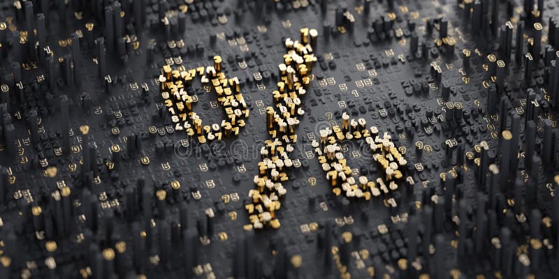 Percent. Stylized Digital Symbol. Stock Photo - Image of investment ...