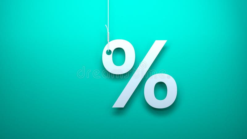 Percent Symbol and 3d Render Concept Stock Illustration - Illustration ...