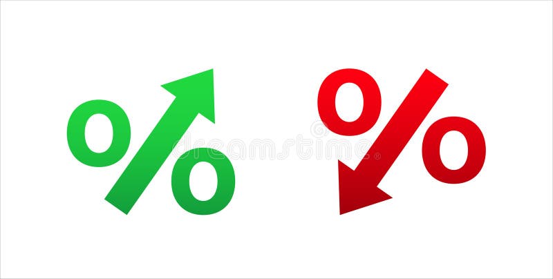 Percent Symbol Increase Growth and Decrease Icon Stock Vector ...