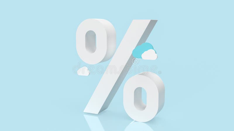 The Percent Symbol for Interest Rate or Tax Concept 3d Rendering Stock ...