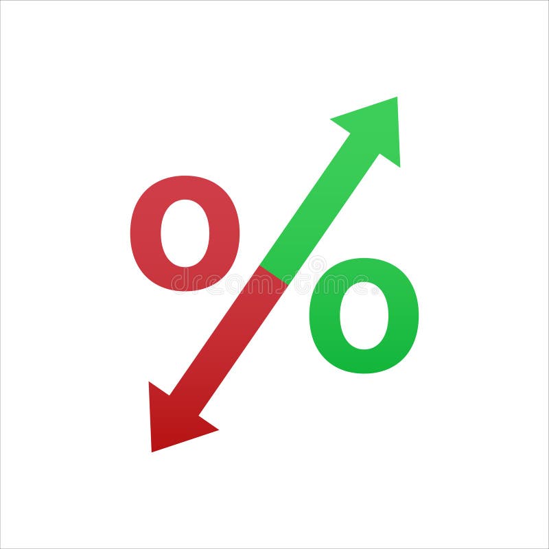 Percent Symbol Market Increase Growth and Decrease Icon. Stock ...
