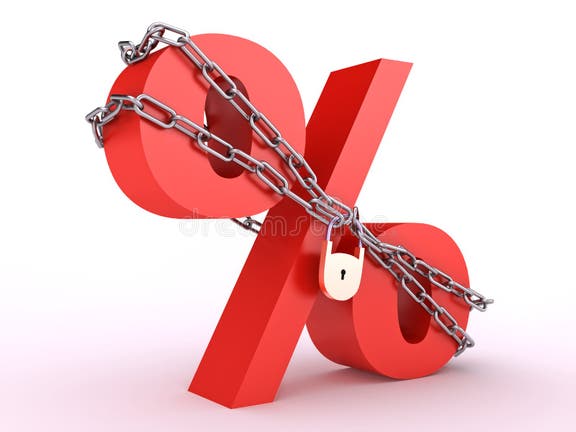 Percent tied a chain stock illustration. Illustration of stable - 11036962