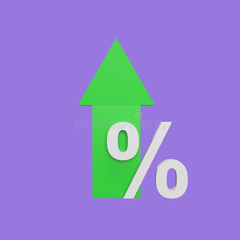 Interest Rate Bank 3d Icon Model Cartoon Style. Render Illustration Stock Illustration ...