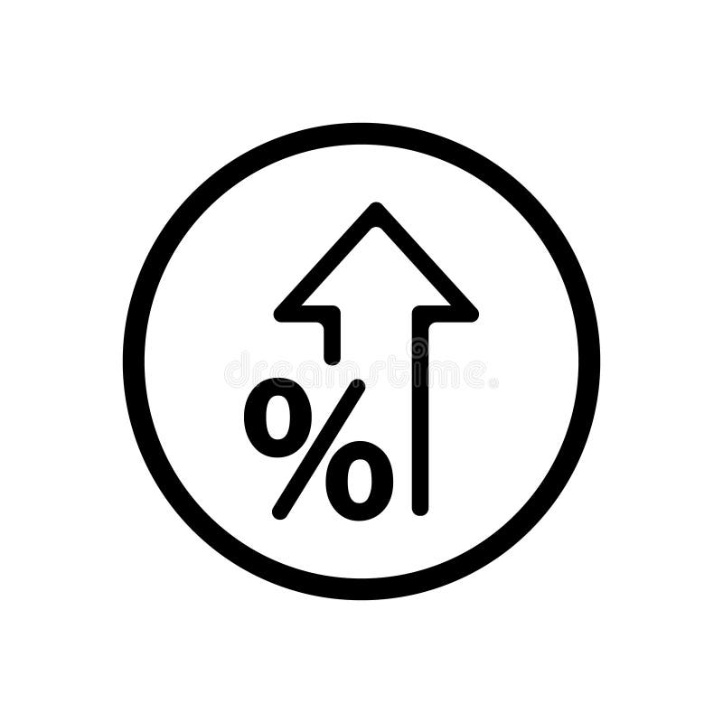 Percent Growth and Reduction Vector Icons. Cost Rate and Interest ...